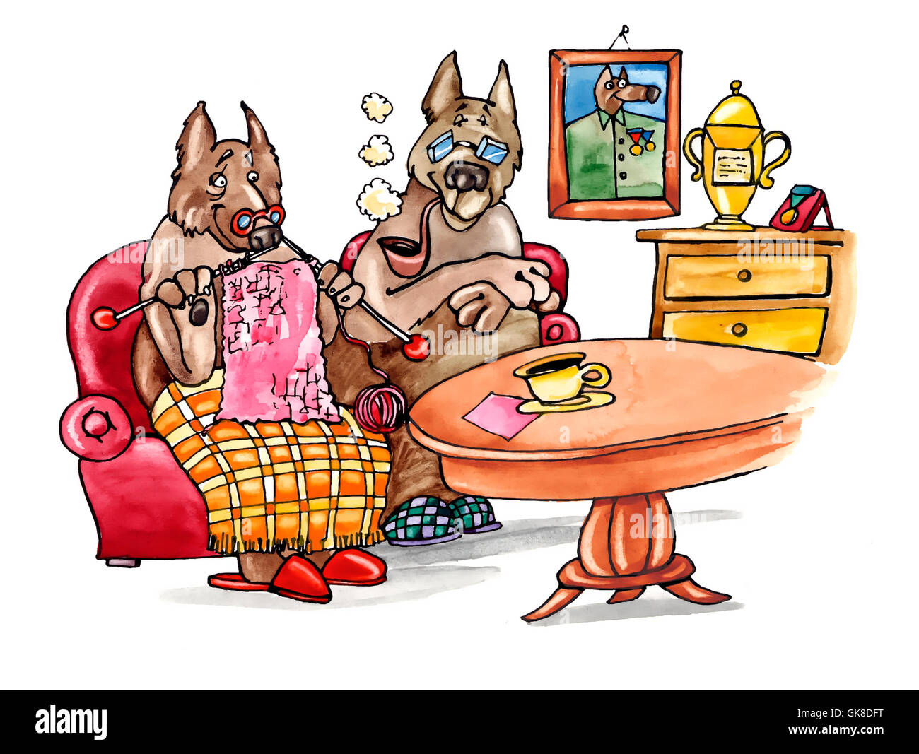 Family coffee table Cut Out Stock Images & Pictures - Alamy