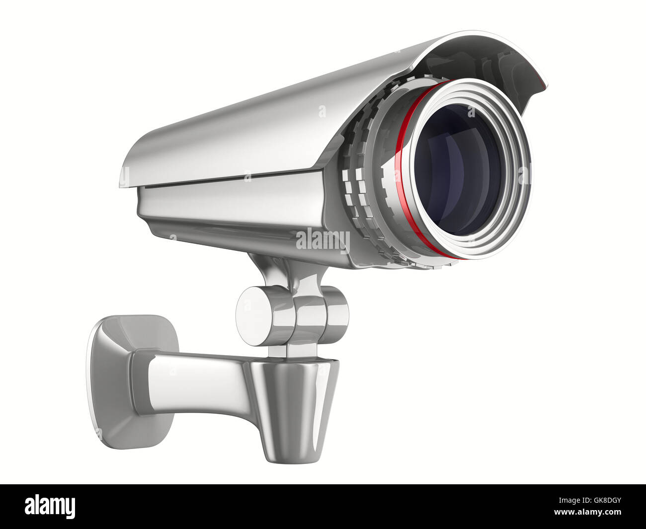 security camera on white background. Isolated 3D image Stock Photo - Alamy