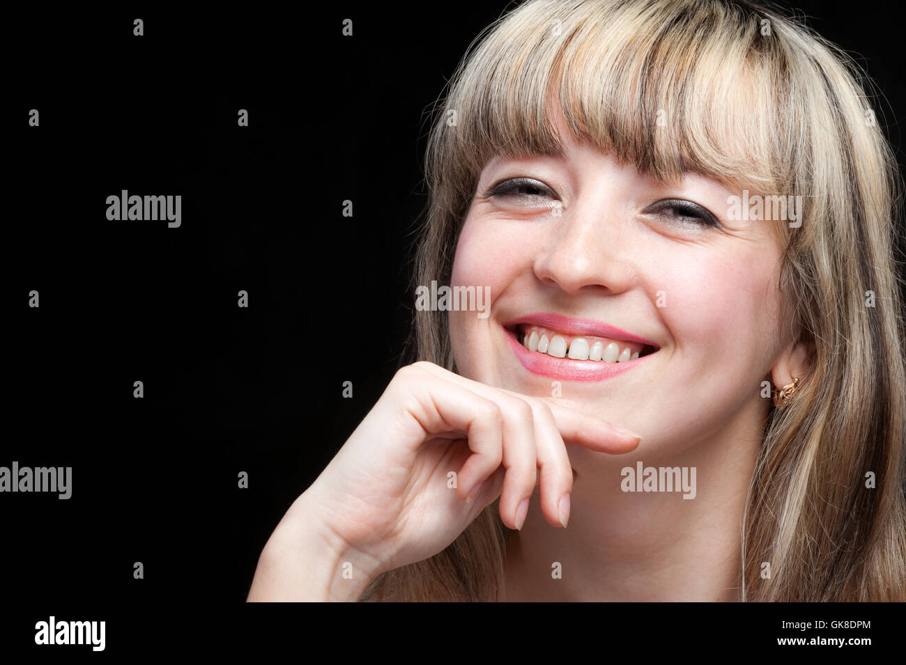 Portrait of the woman close up. The bared shoulders Stock Photo - Alamy