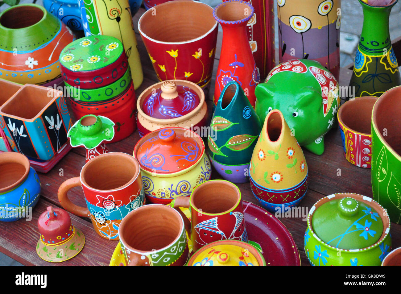 Red ceramic containers hi-res stock photography and images - Alamy