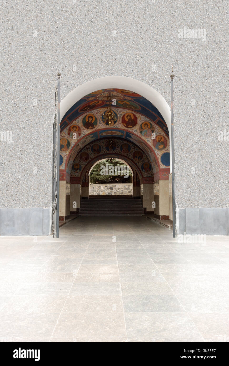 Arch gateway in church Stock Photo - Alamy
