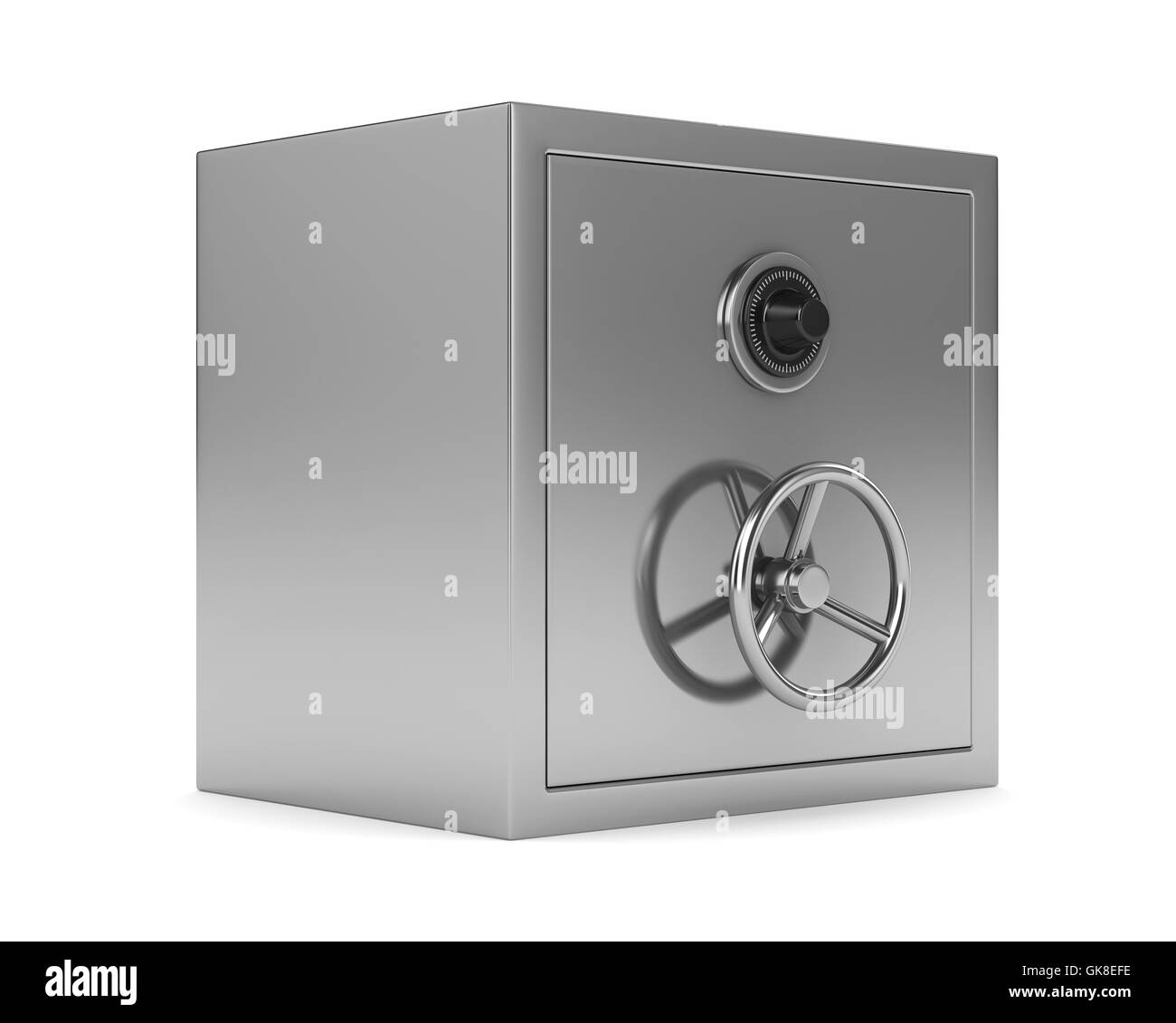 Safe on white background. Isolated 3D image Stock Photo - Alamy