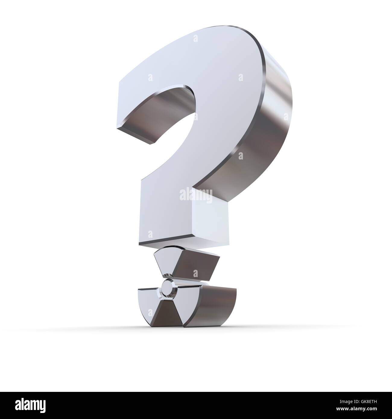 Metallic Nuclear Question Mark Stock Photo - Alamy