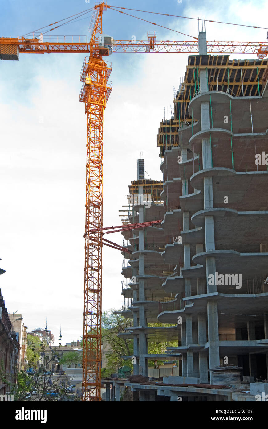 Construction of the building Stock Photo - Alamy