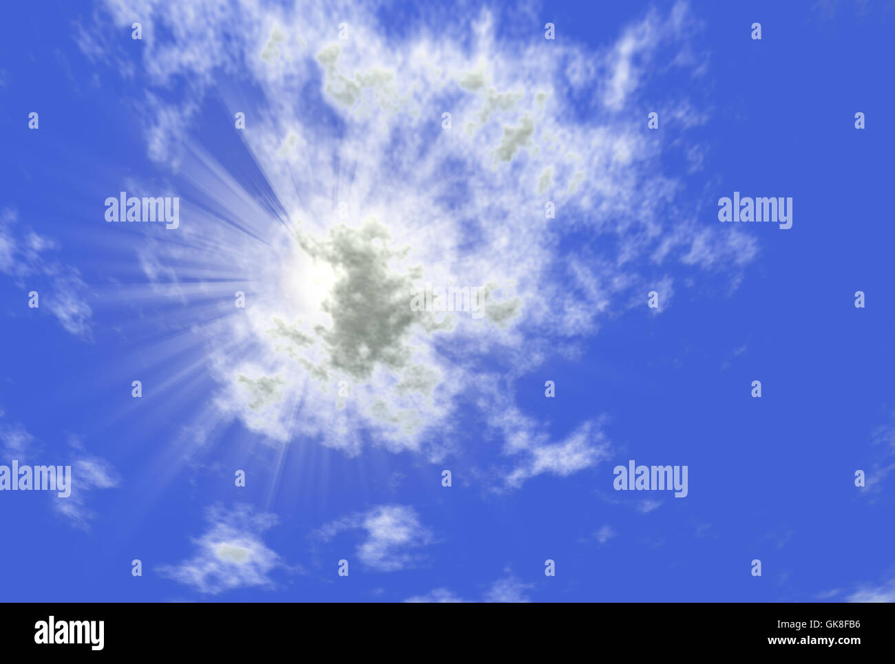 Beams of the sun Stock Photo - Alamy
