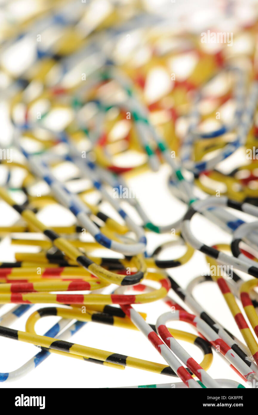 Color paper clips Stock Photo - Alamy