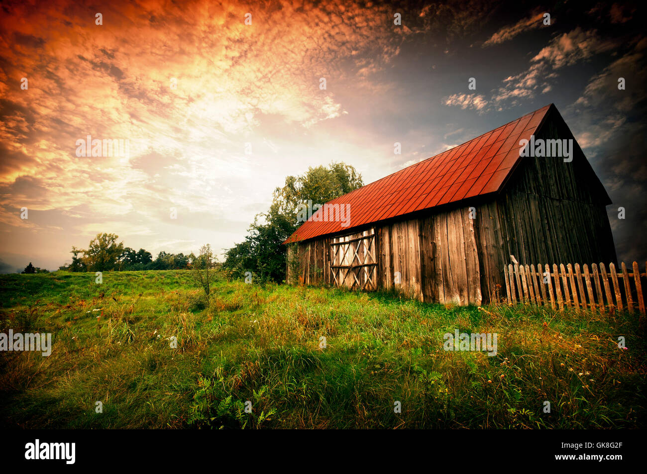 wood sunset vintage Stock Photo - Alamy