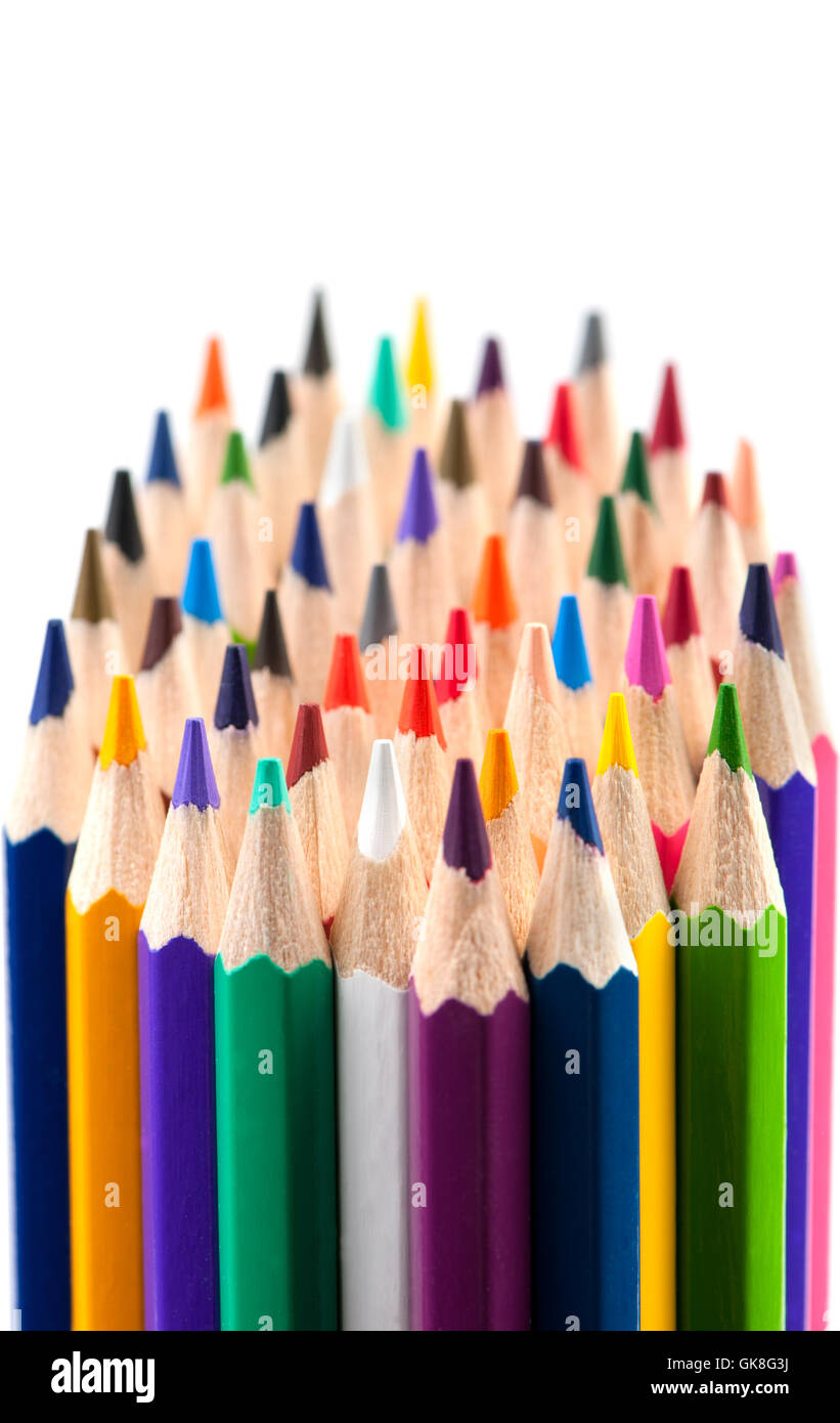 Set of color pencils Stock Photo - Alamy