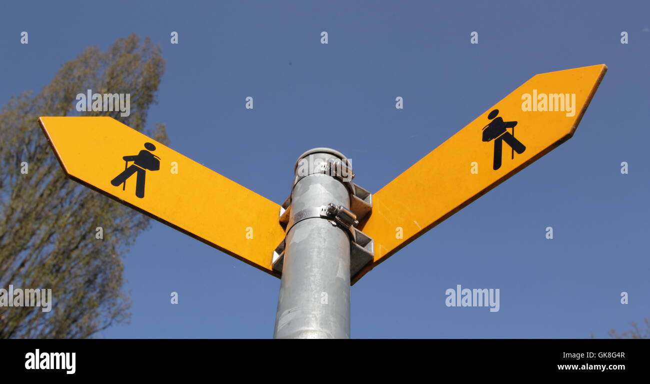 Signs for walkers Stock Photo - Alamy