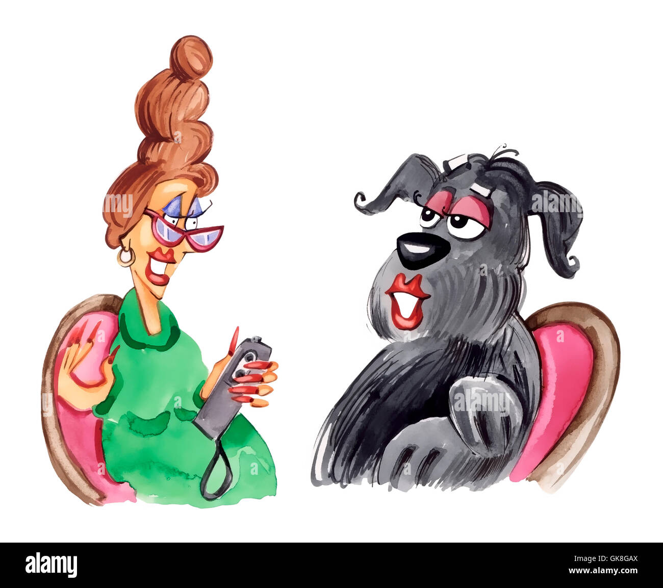 interview with dog Stock Photo - Alamy
