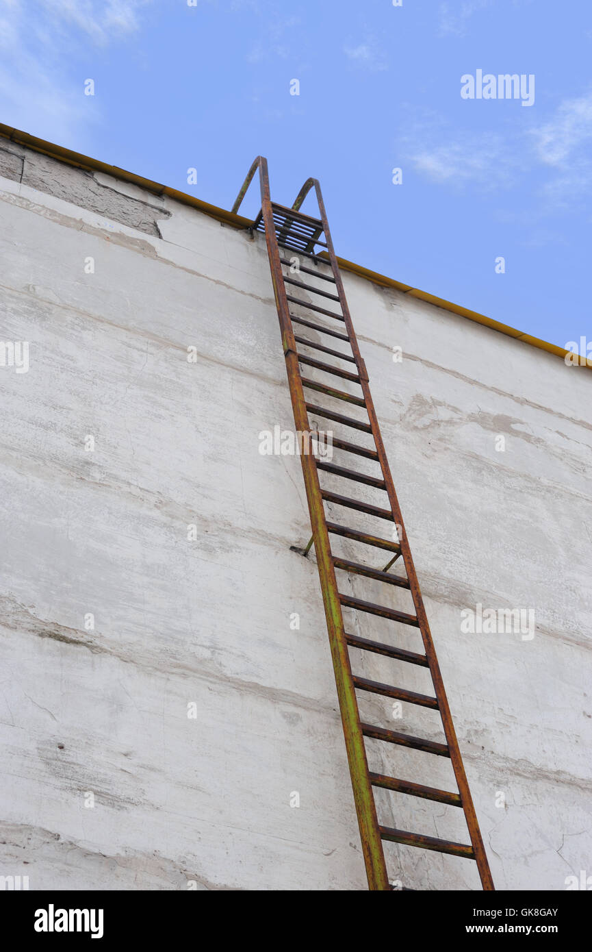 Ladder at a wall Stock Photo - Alamy
