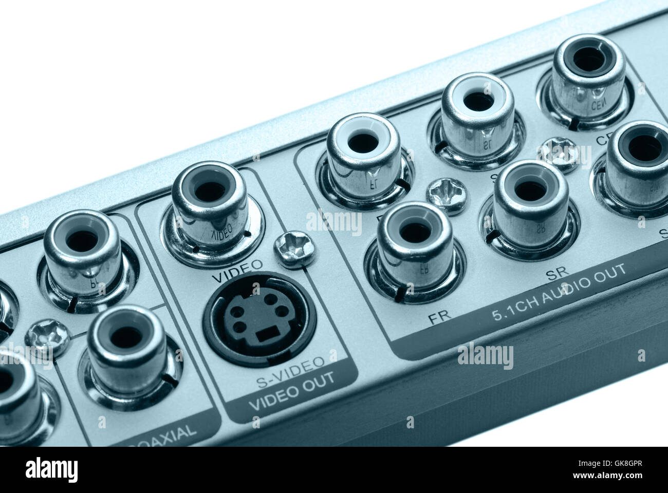 The panel of inputs isolated blue color Stock Photo - Alamy