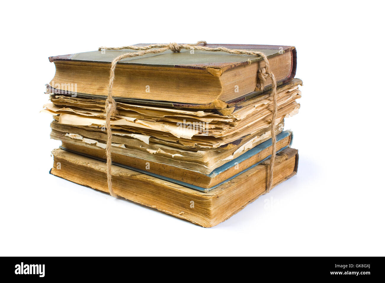 An old book with a crumpled sheet Stock Photo - Alamy