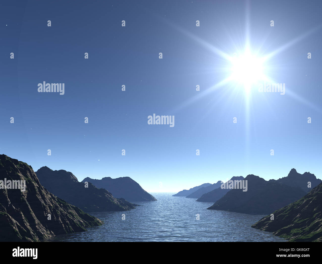 dawn at river Stock Photo - Alamy