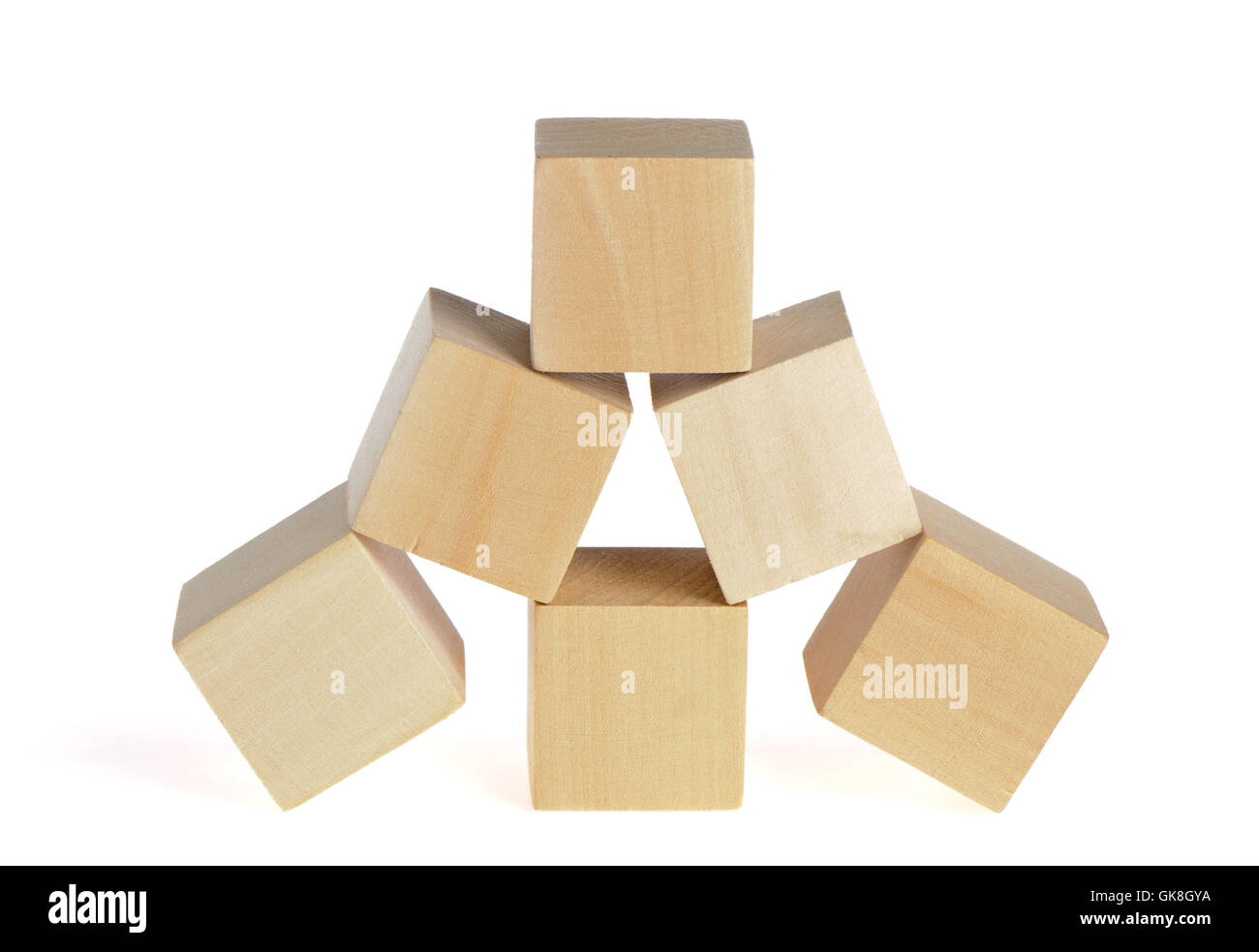 construction from wooden cubes Stock Photo - Alamy