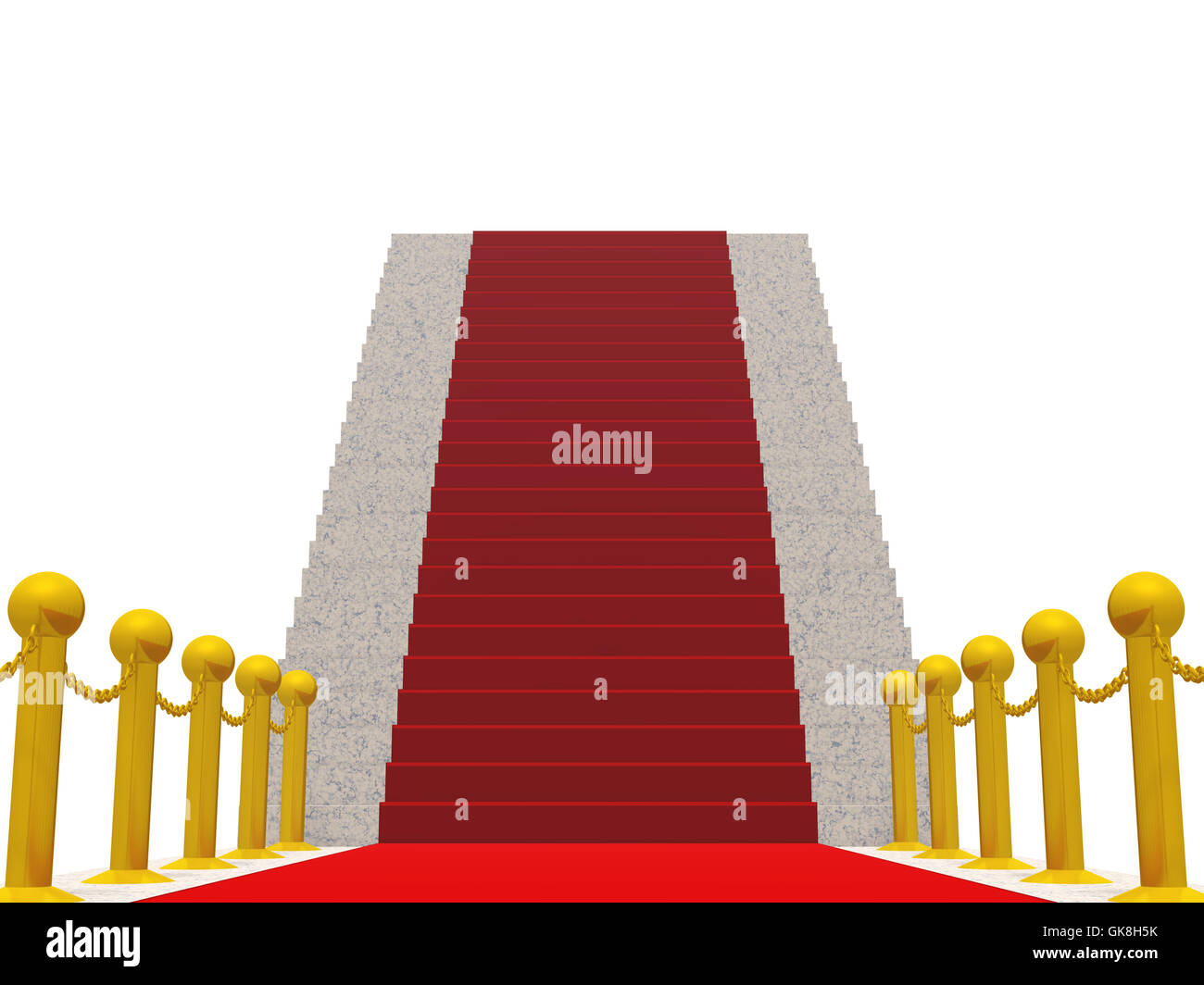 Ladder with a red carpet Stock Photo - Alamy
