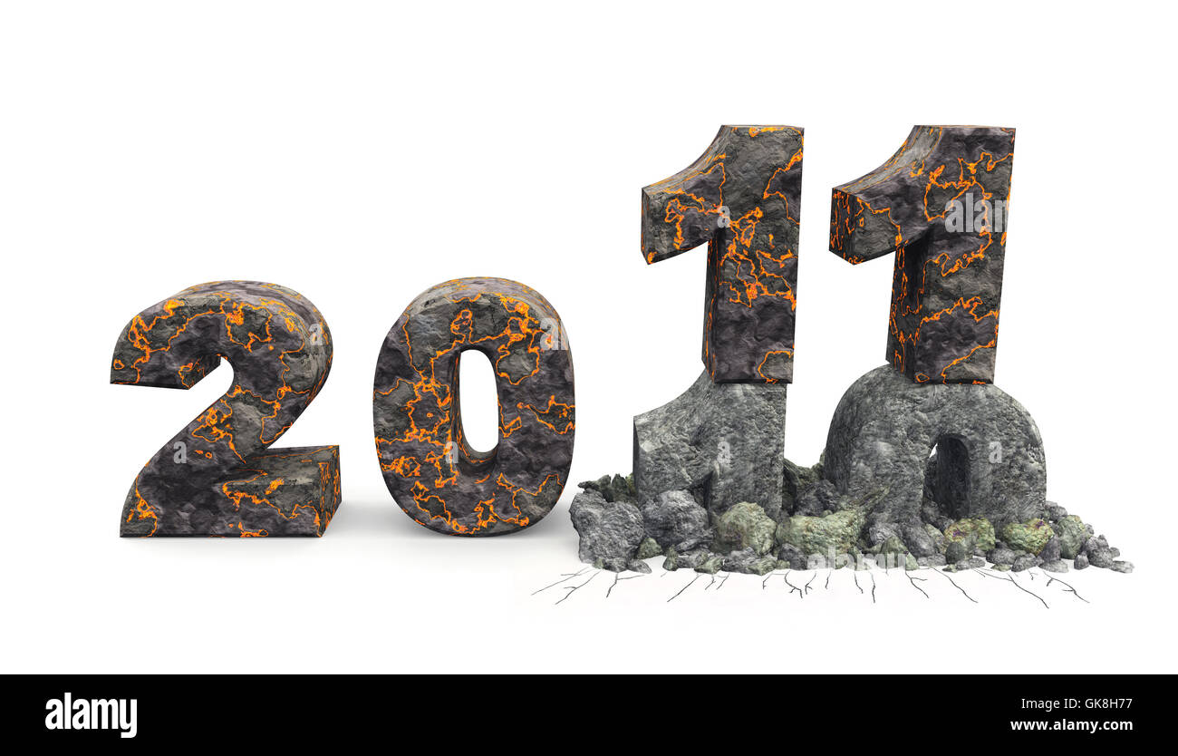 3D an inscription 2011 Stock Photo - Alamy