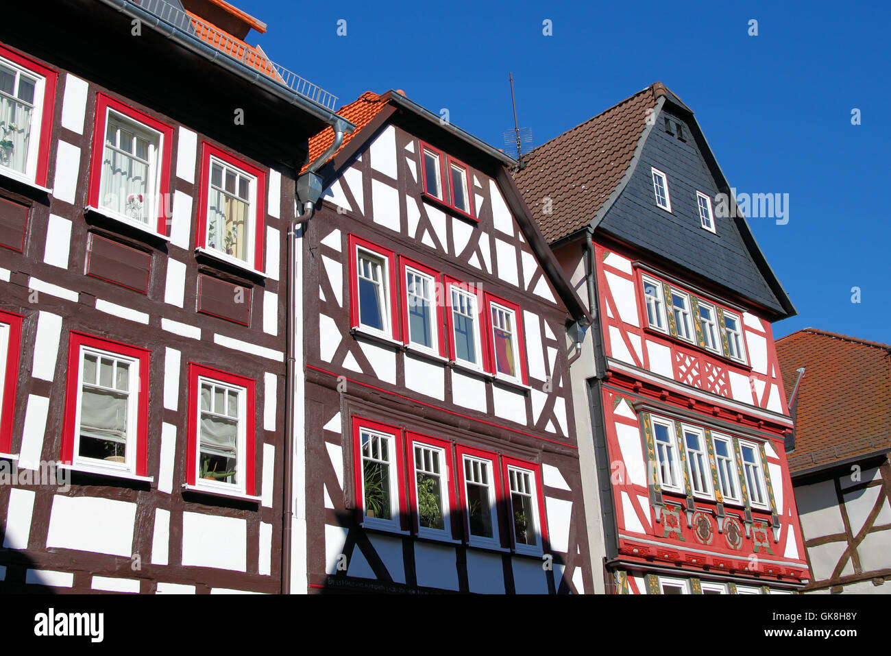 historical frame-work hesse Stock Photo - Alamy