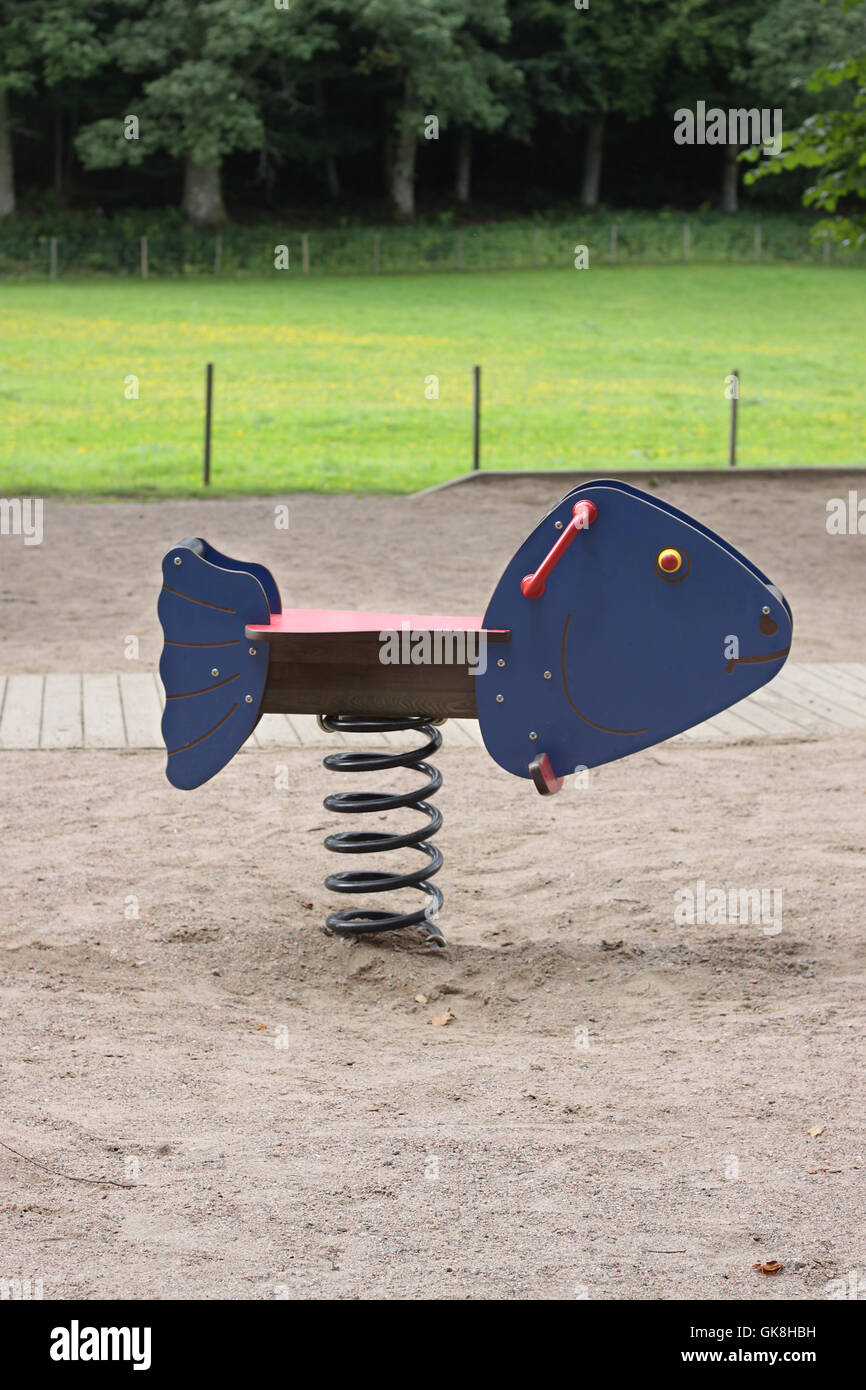 Seesaw at playground Stock Photo - Alamy
