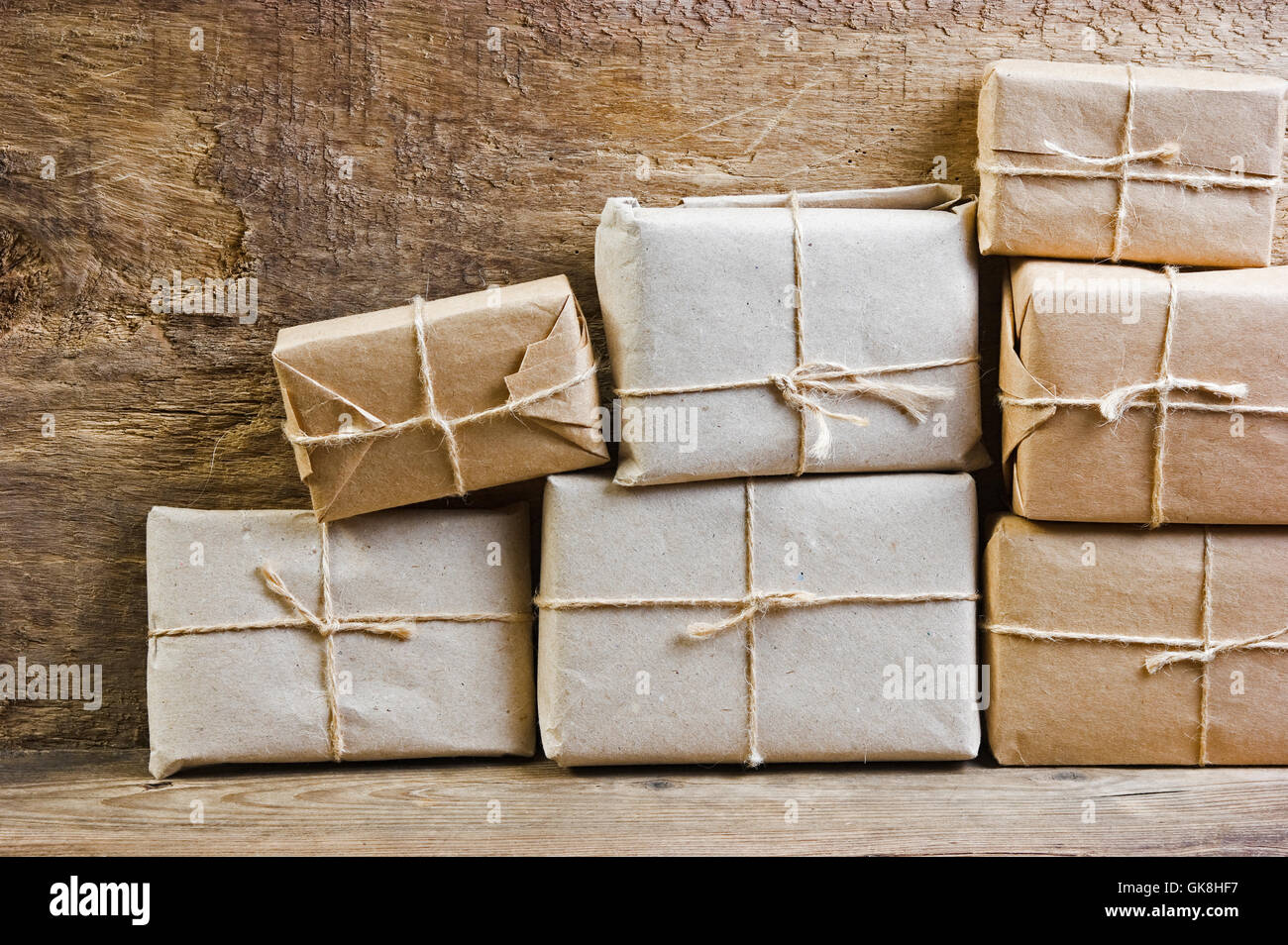 Postage on the background of an old board Stock Photo - Alamy