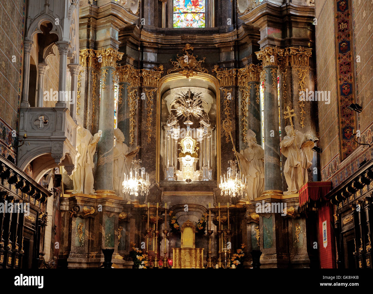 Interior of ancient church Stock Photo - Alamy