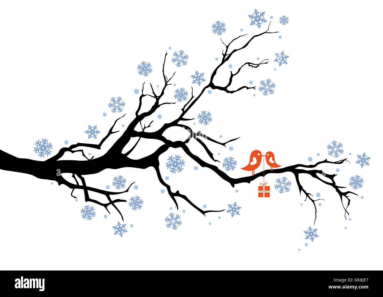 Bird winter drawing hi-res stock photography and images - Alamy