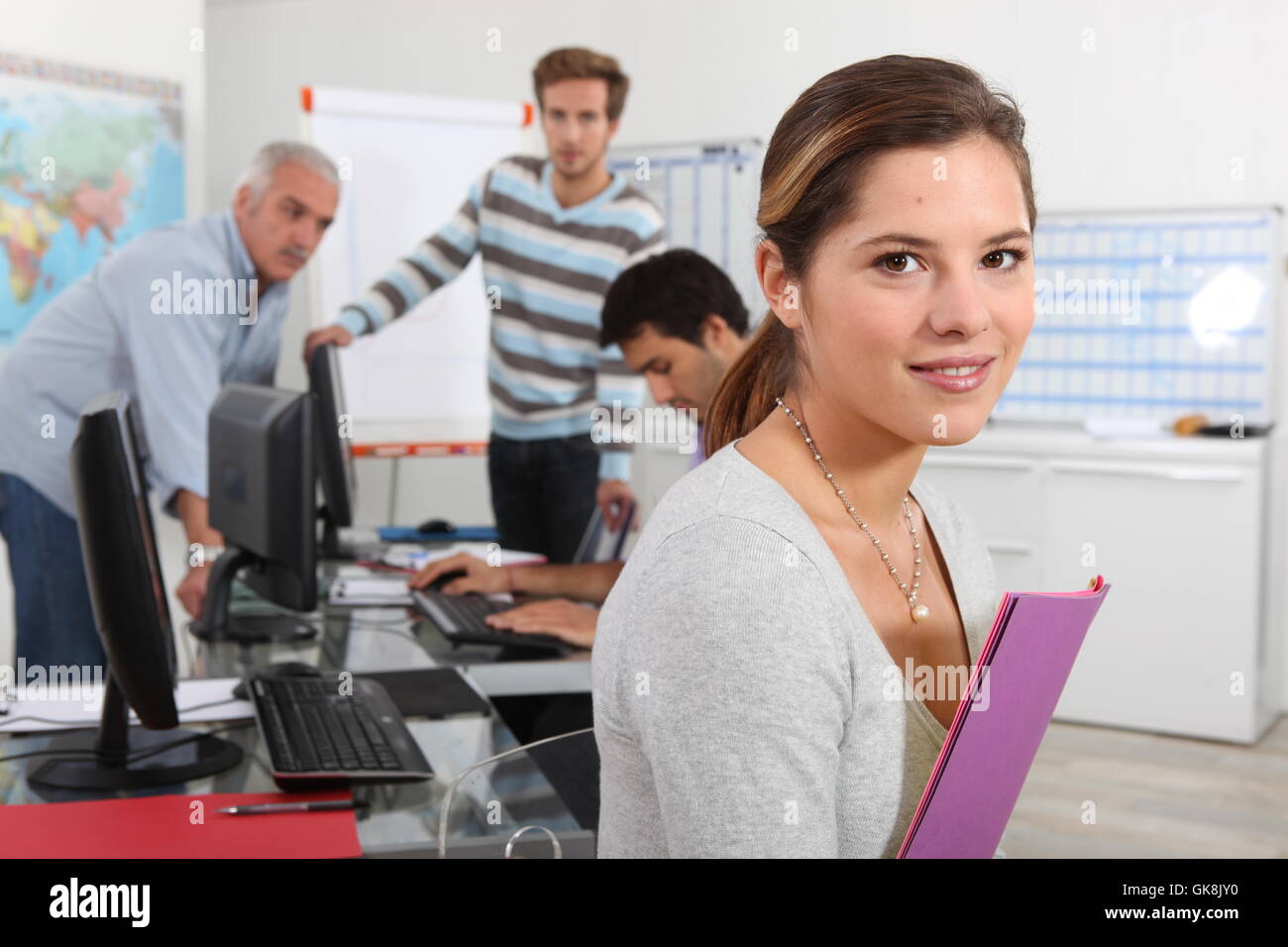 Teenagers class room discussion hi-res stock photography and images - Alamy