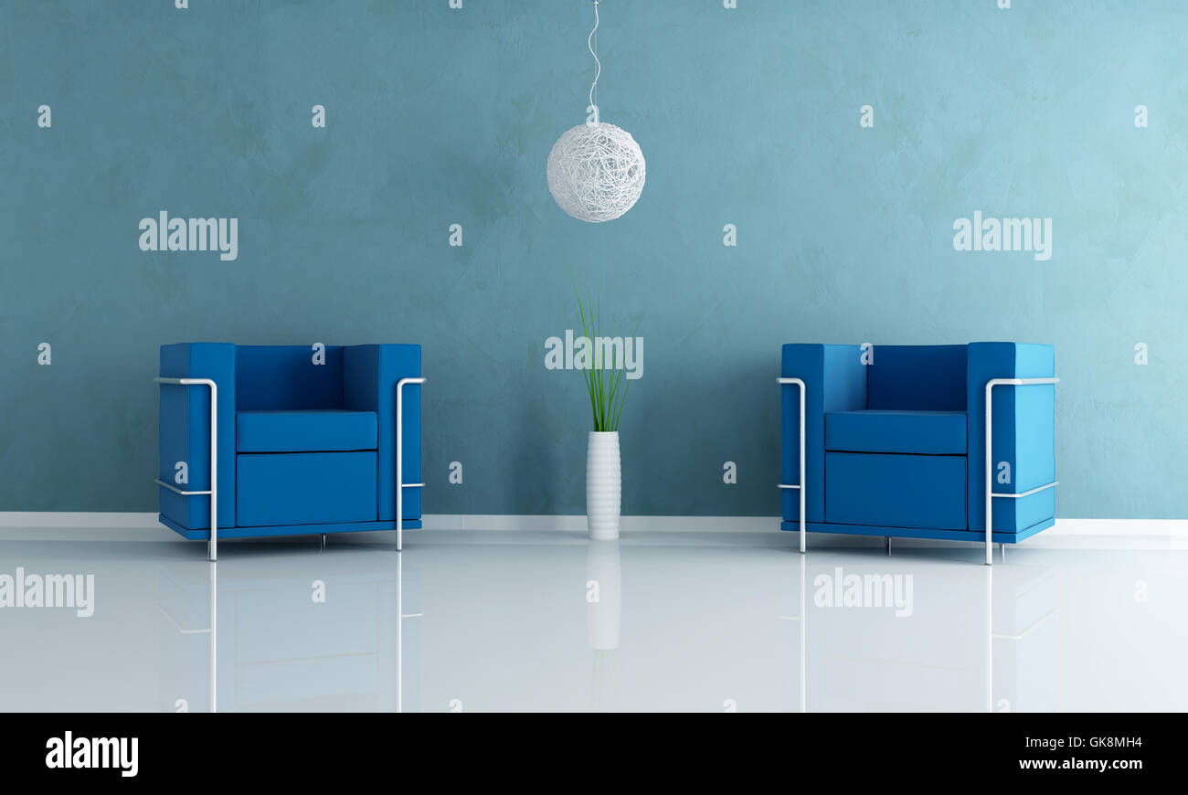 Blue armchair hi-res stock photography and images - Alamy