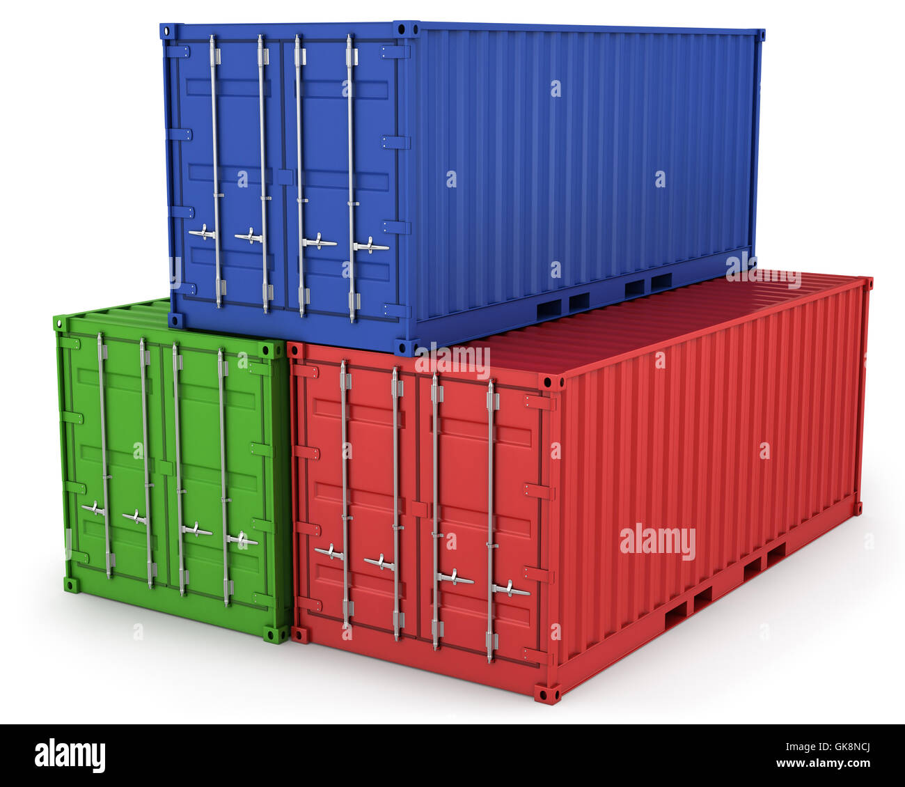 Cargo container red isolated 3d hi-res stock photography and images - Alamy