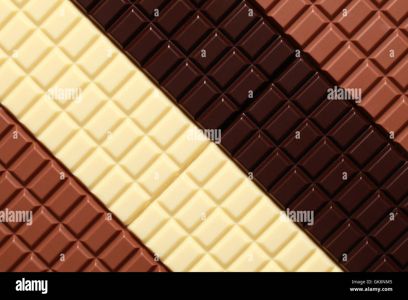 3 varieties of chocolate Stock Photo - Alamy