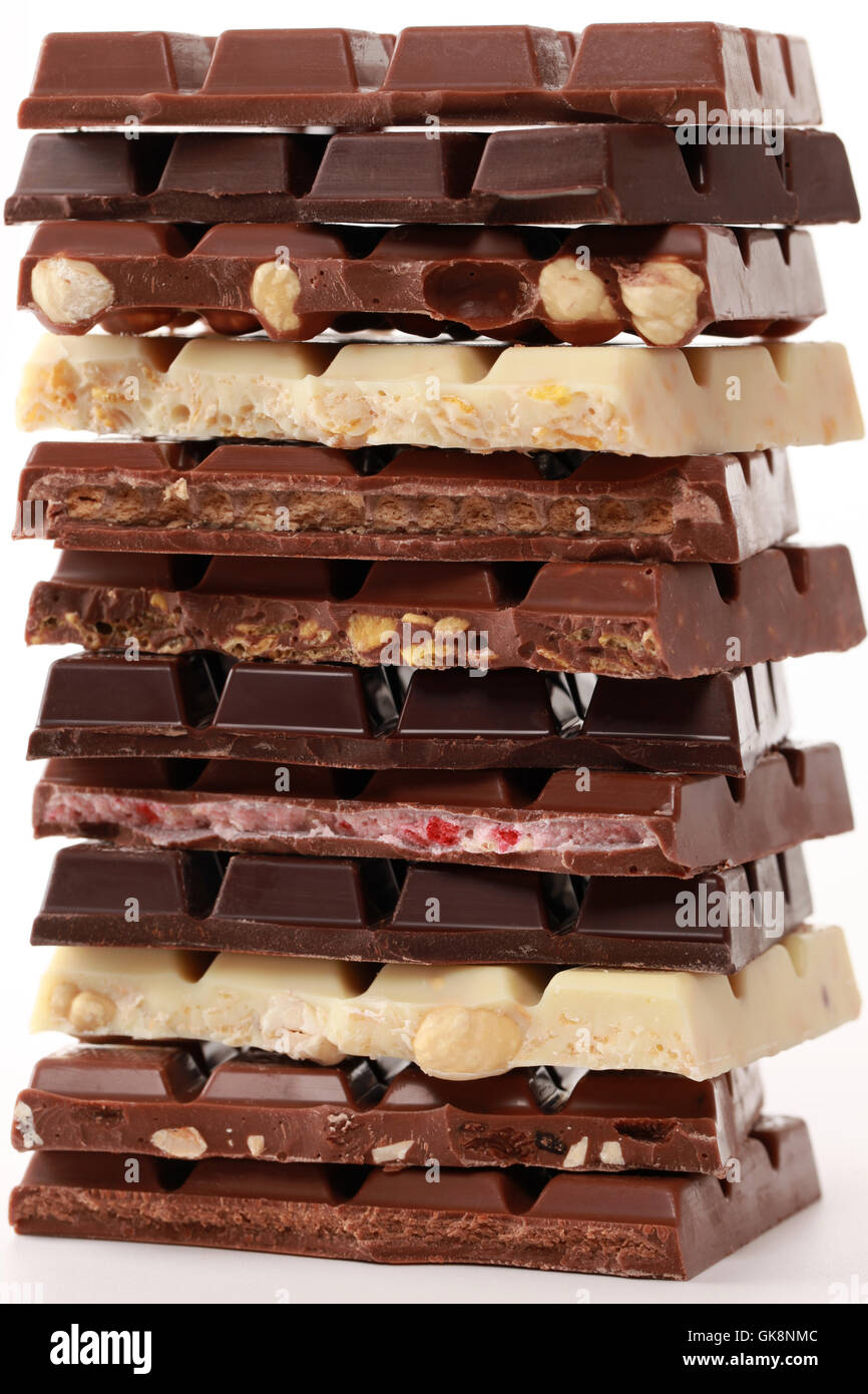 stack of chocolate Stock Photo - Alamy