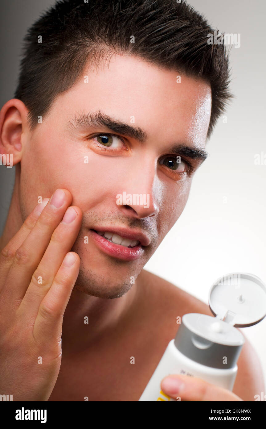 skin man care Stock Photo - Alamy