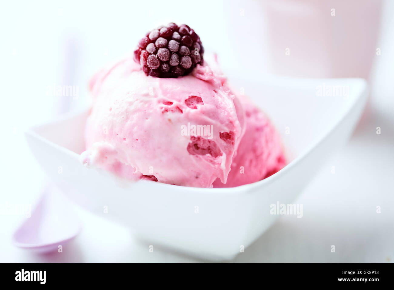 fruit raspberry ice cream Stock Photo - Alamy