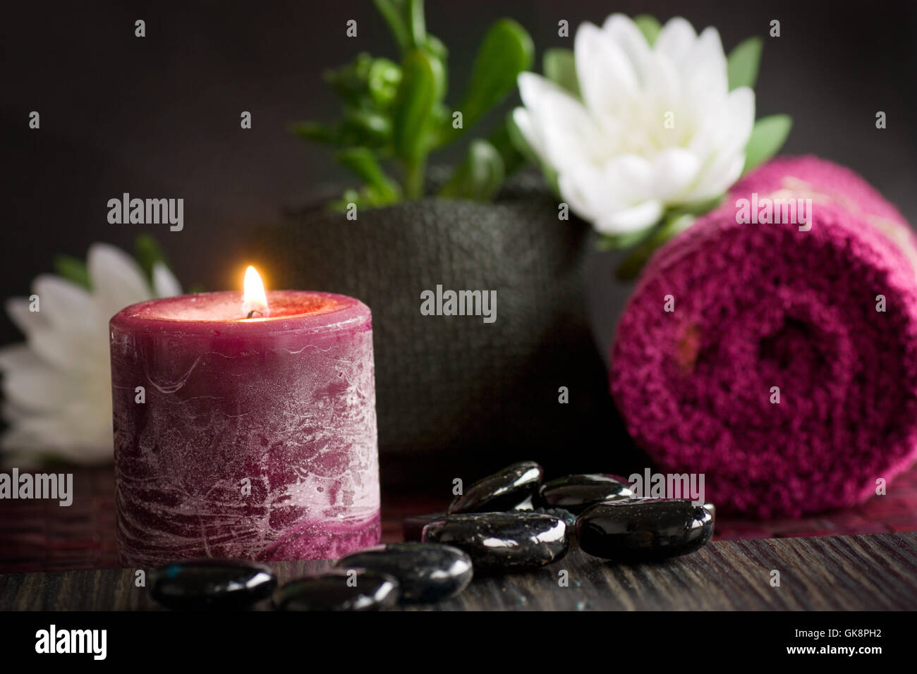massage pebbles volcanic Stock Photo - Alamy