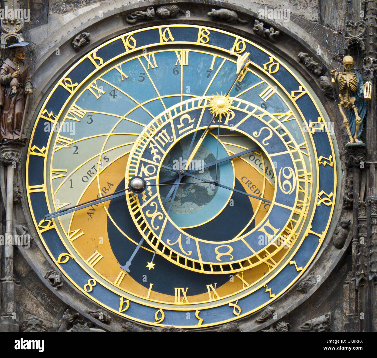 clock prague town hall Stock Photo - Alamy