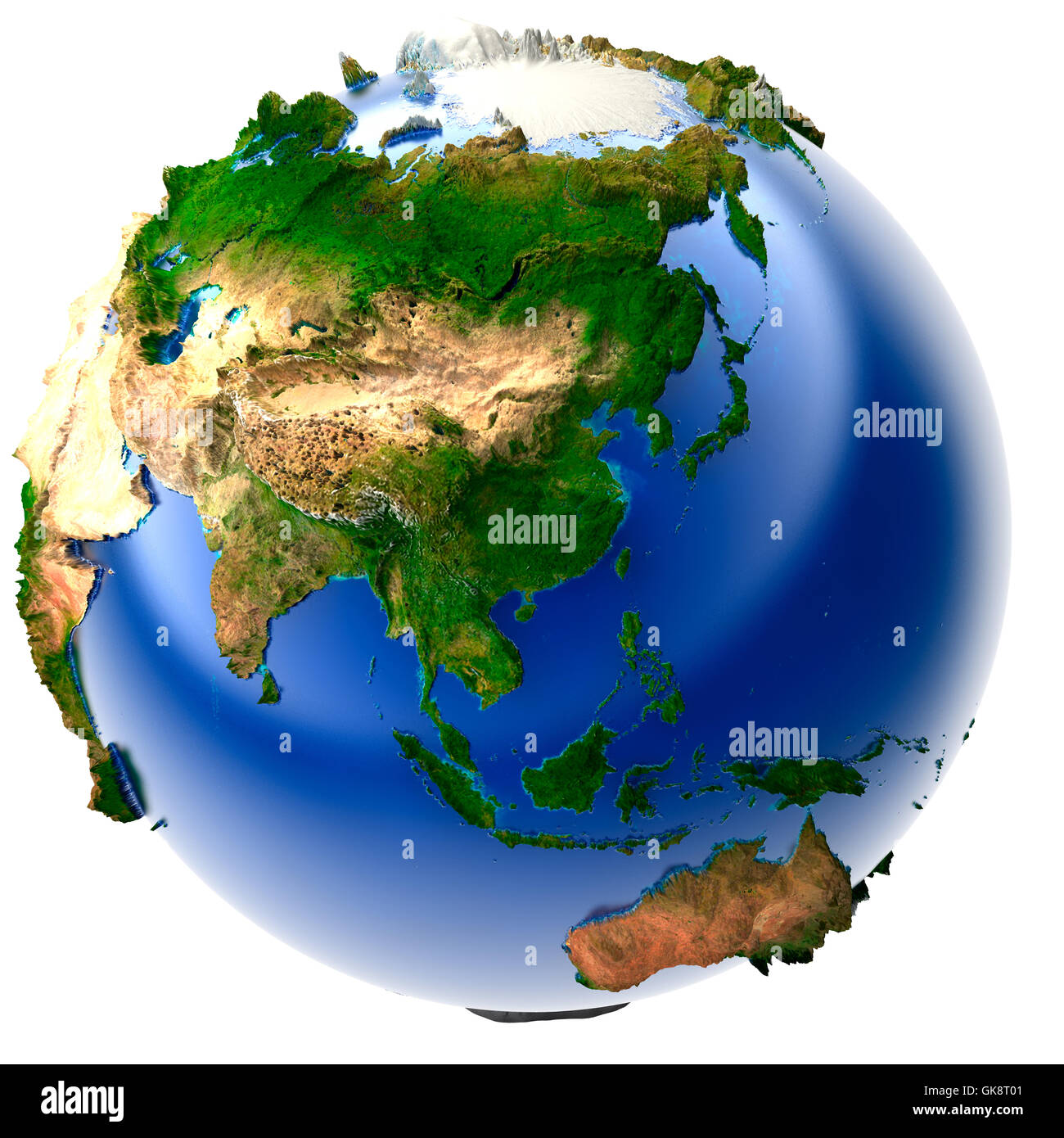 Asia map relief hi-res stock photography and images - Alamy