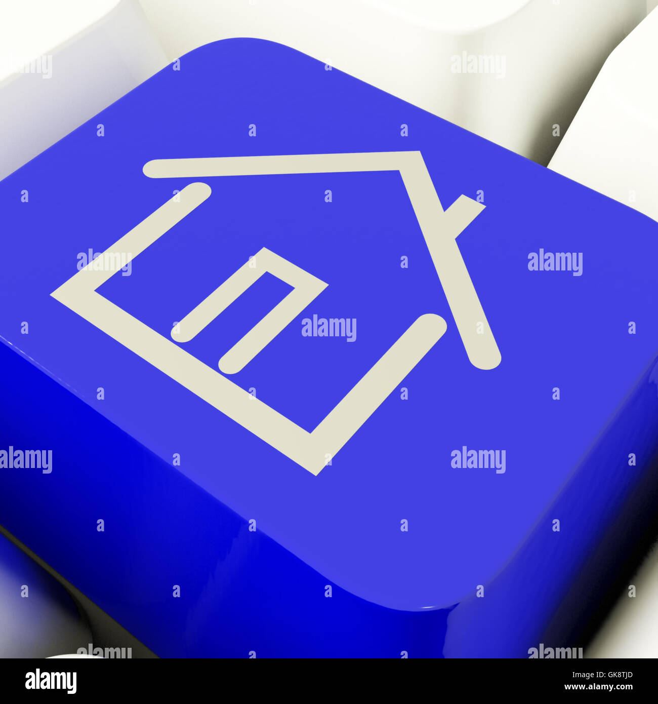 blue house building Stock Photo - Alamy