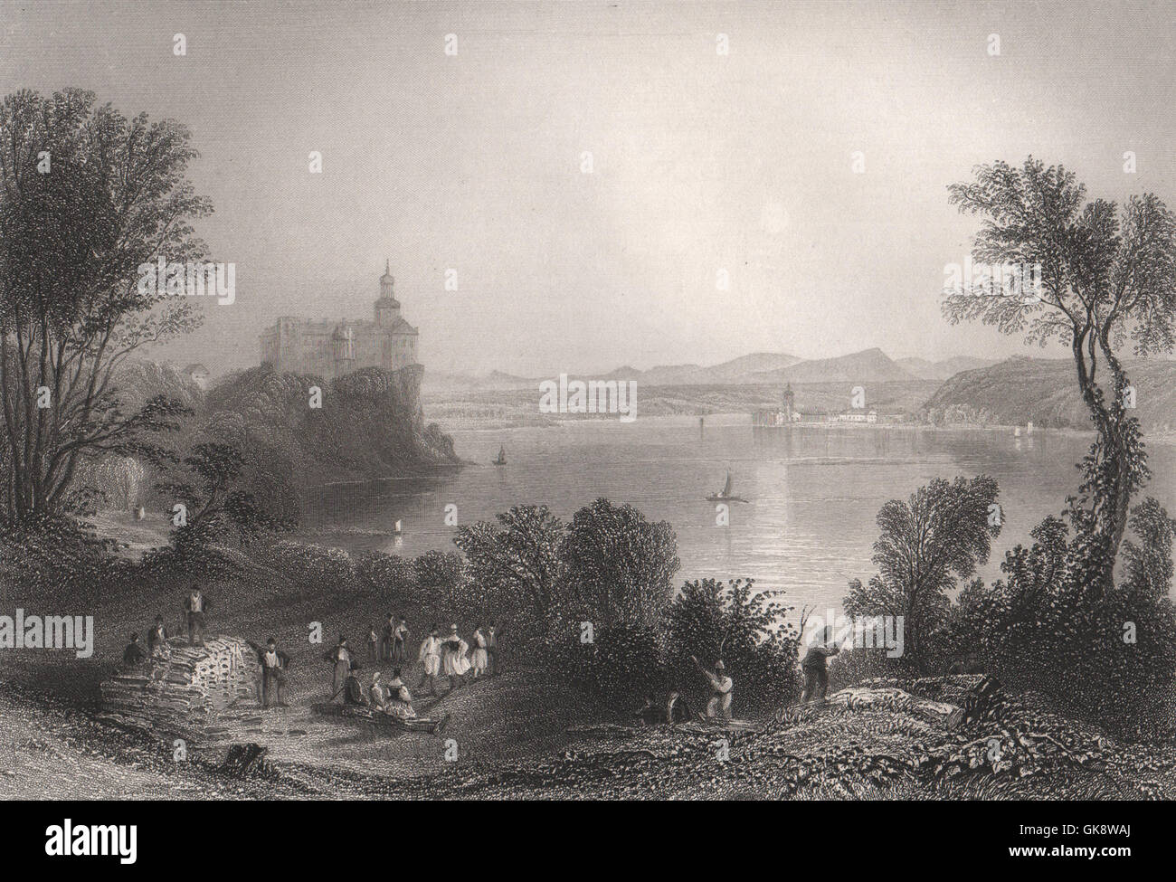 Castle of Persenbeug, Austria. Danube Donau. BARTLETT, antique print ...