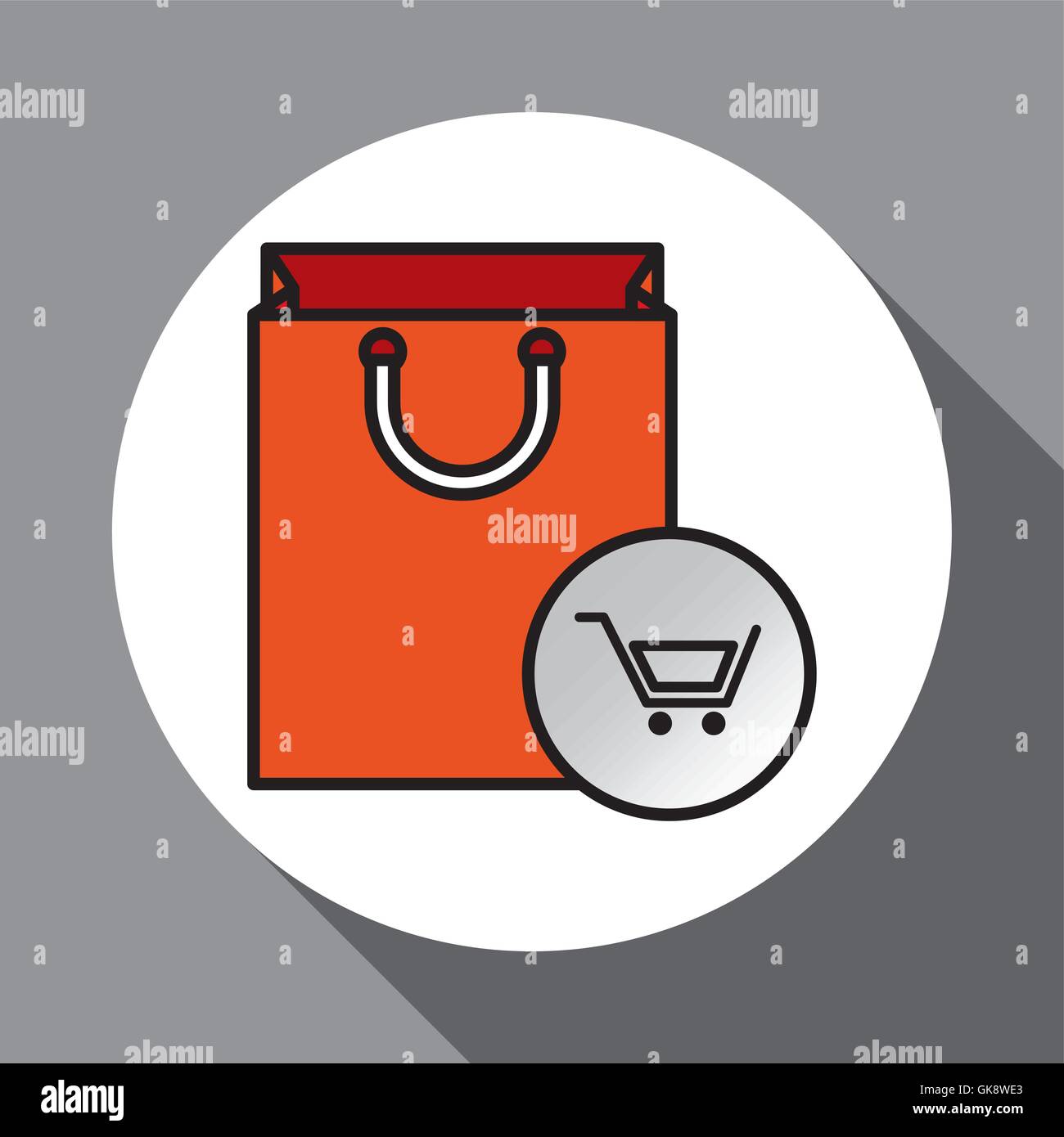 shopping cart and bag design , vector illustration Stock Vector Image ...