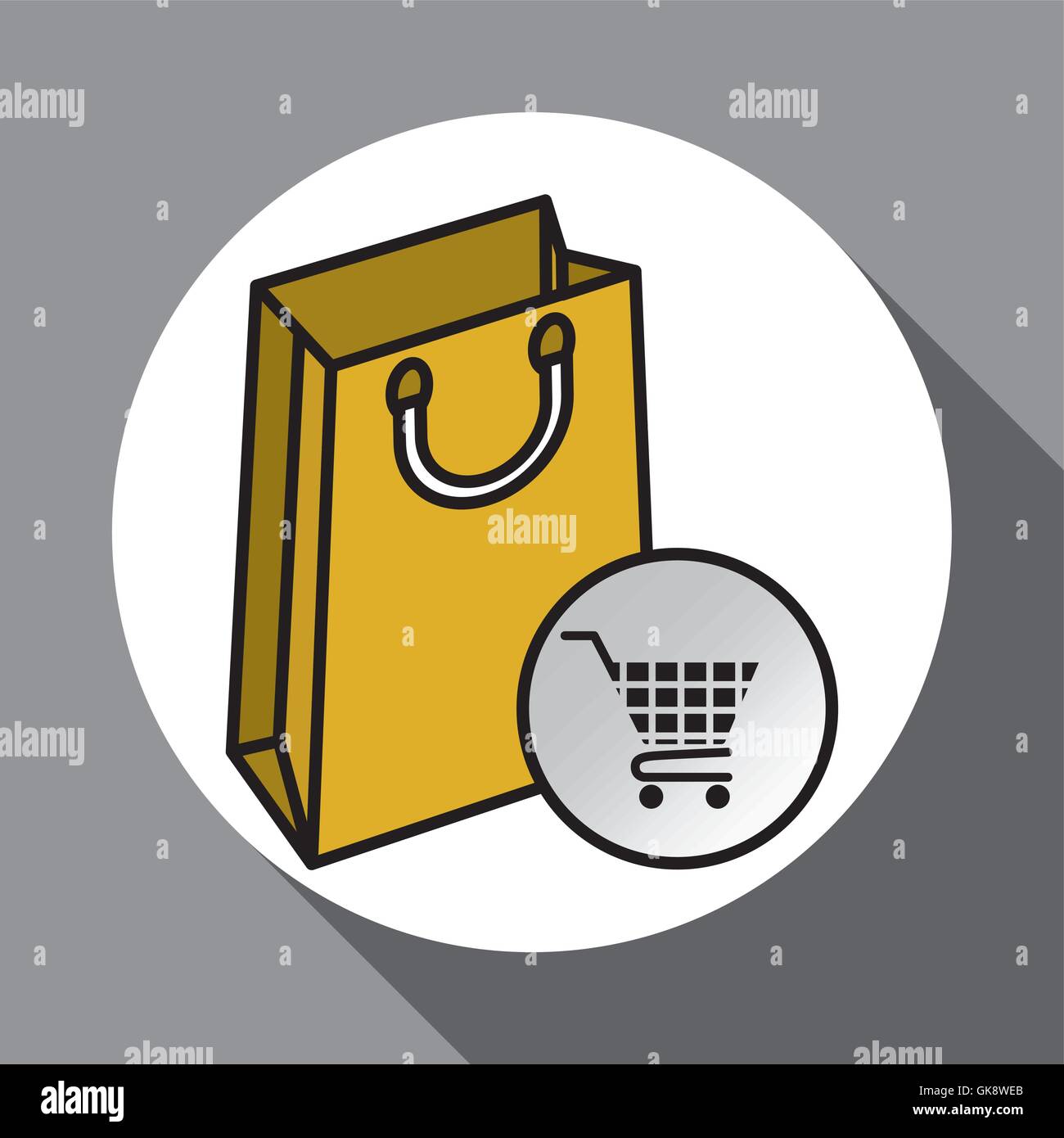 shopping cart and bag design , vector illustration Stock Vector Image ...