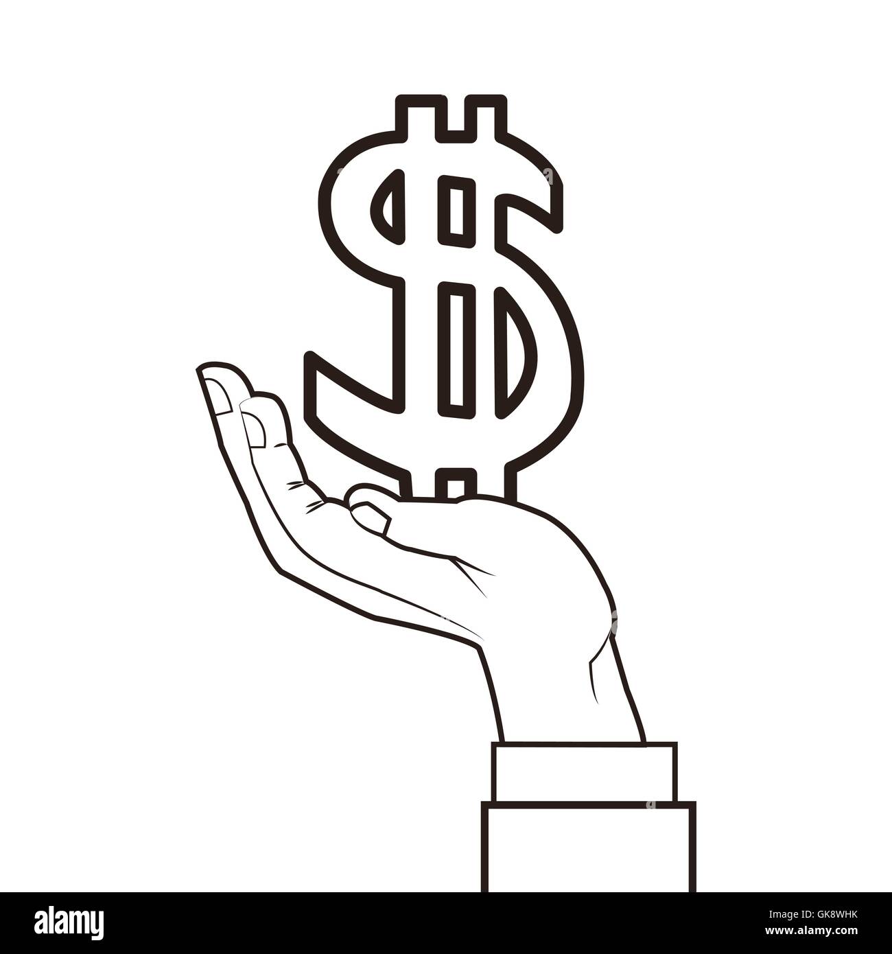 hand money financial sketch design Stock Vector Image & Art - Alamy