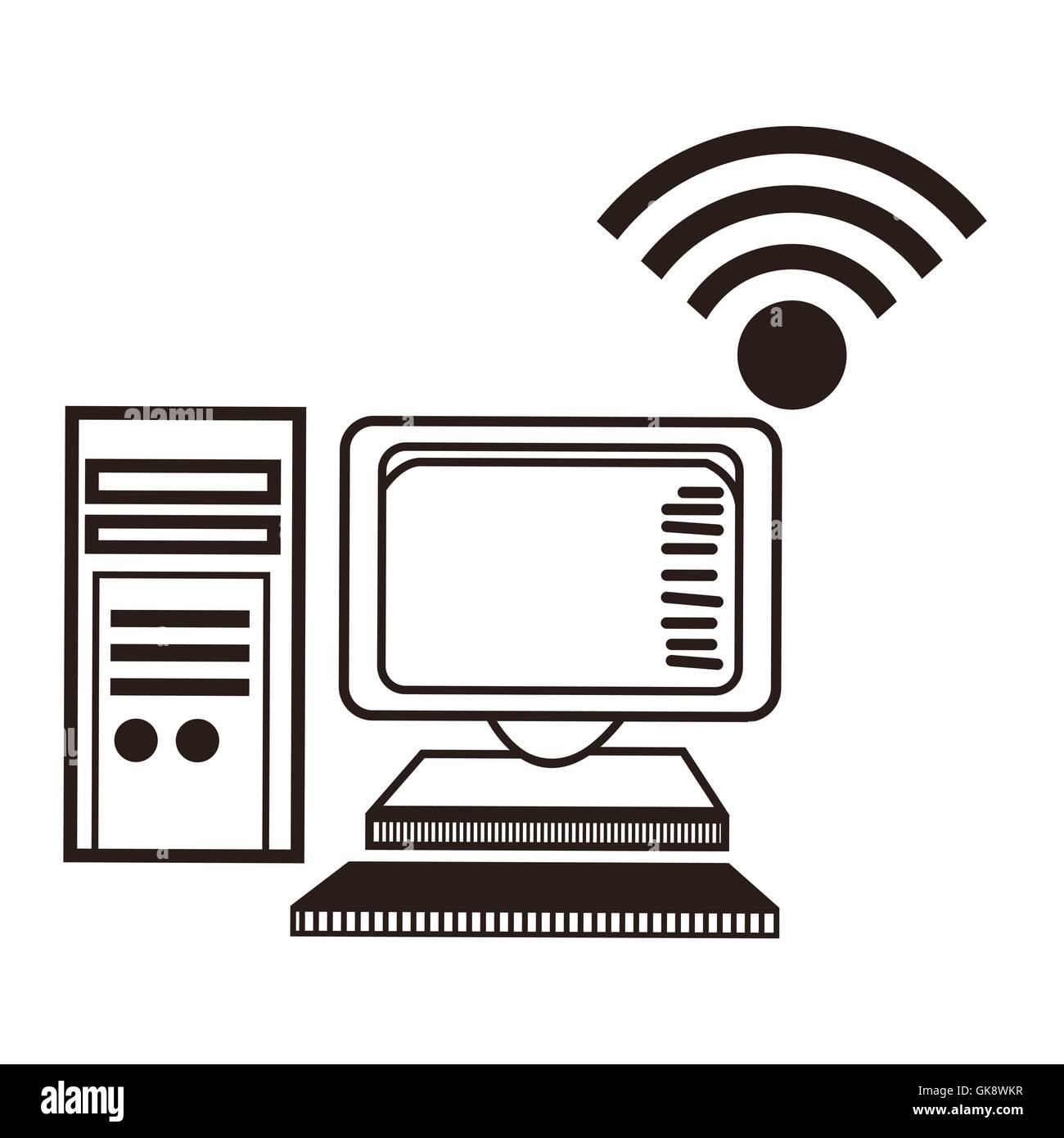 computer technology sketch design Stock Vector Image & Art - Alamy