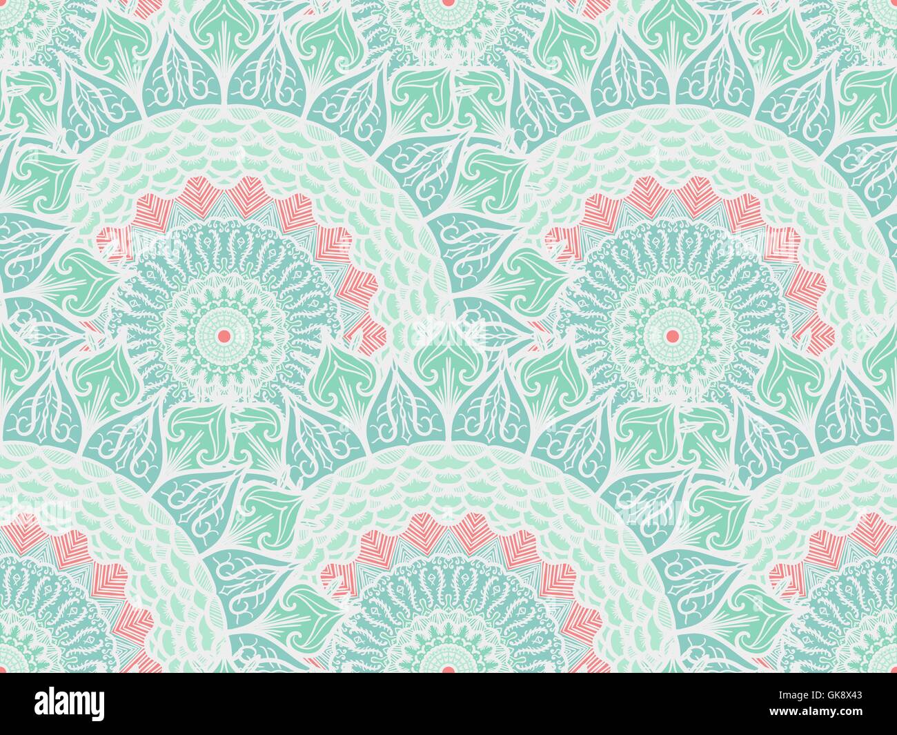 Hand drawn Mandala Seamless Pattern. Arabic, indian, turkish and ...