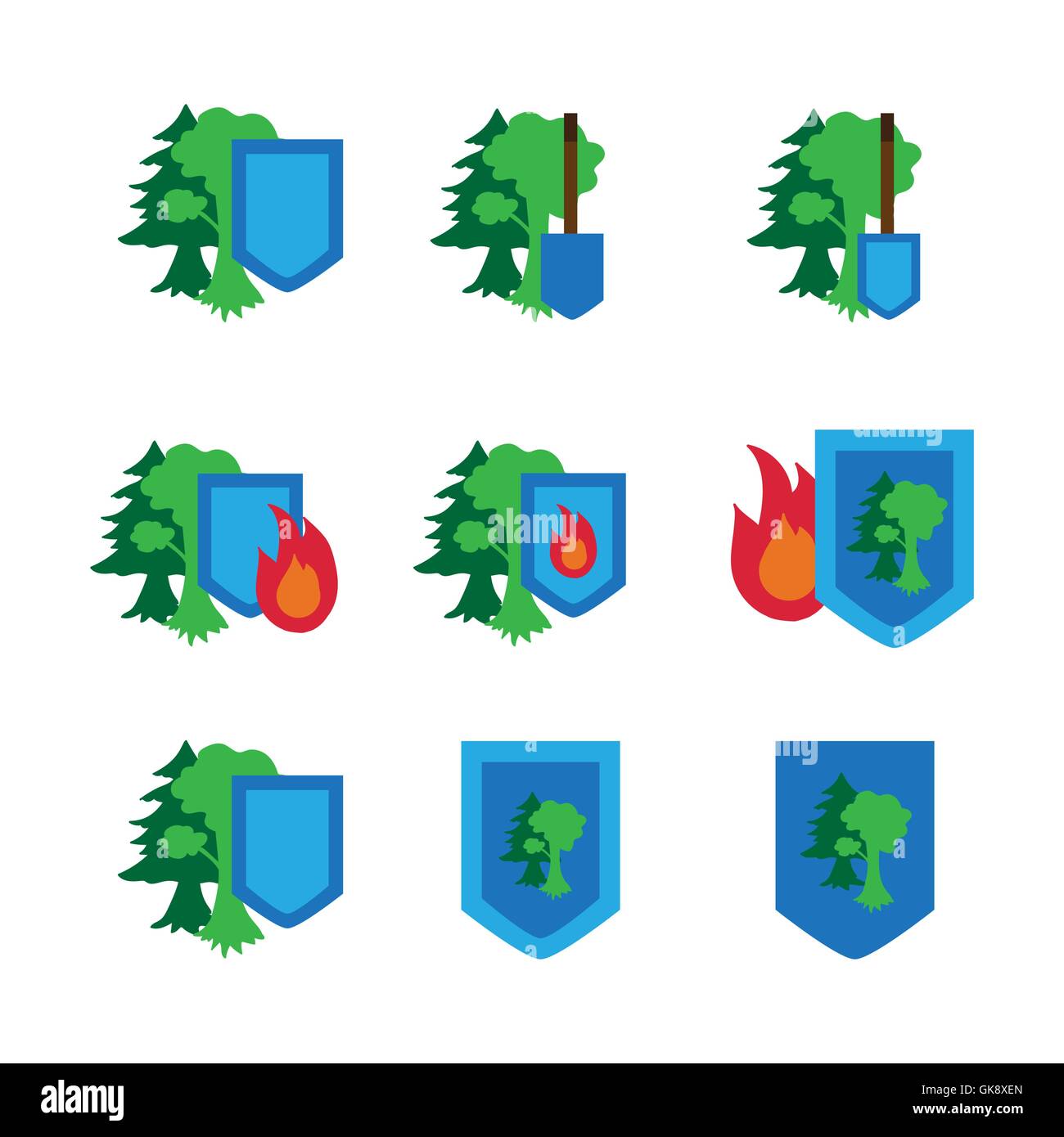 Environment Protection Stickers Set. Ecology and nature protection icon ...