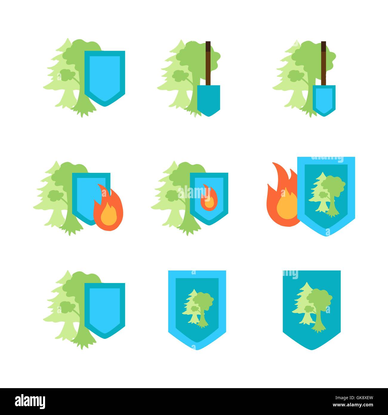 Environment Protection Stickers Set. Ecology and nature protection icon ...