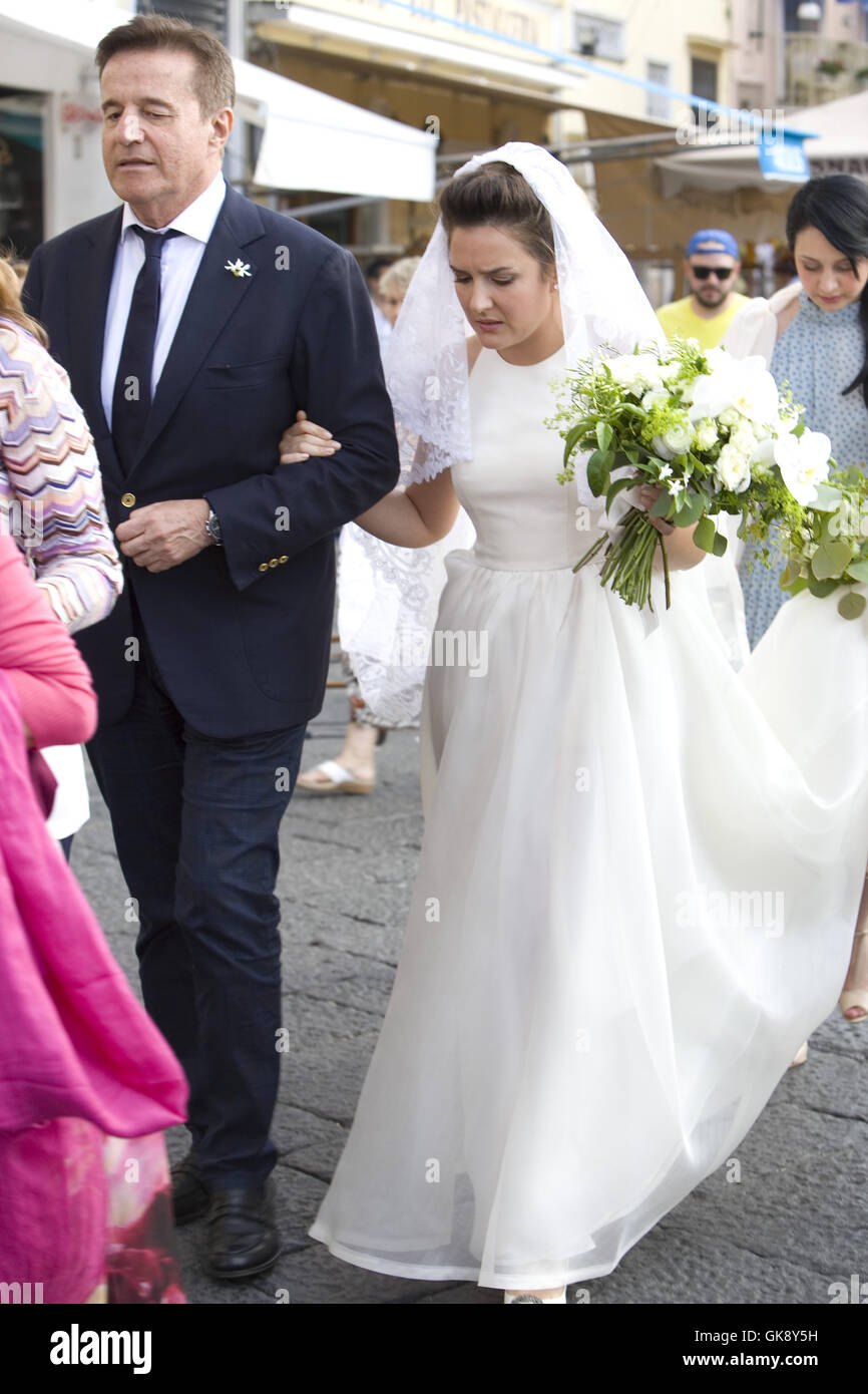 The wedding of Italian actor/director Christian De Sica and Mariu De ...