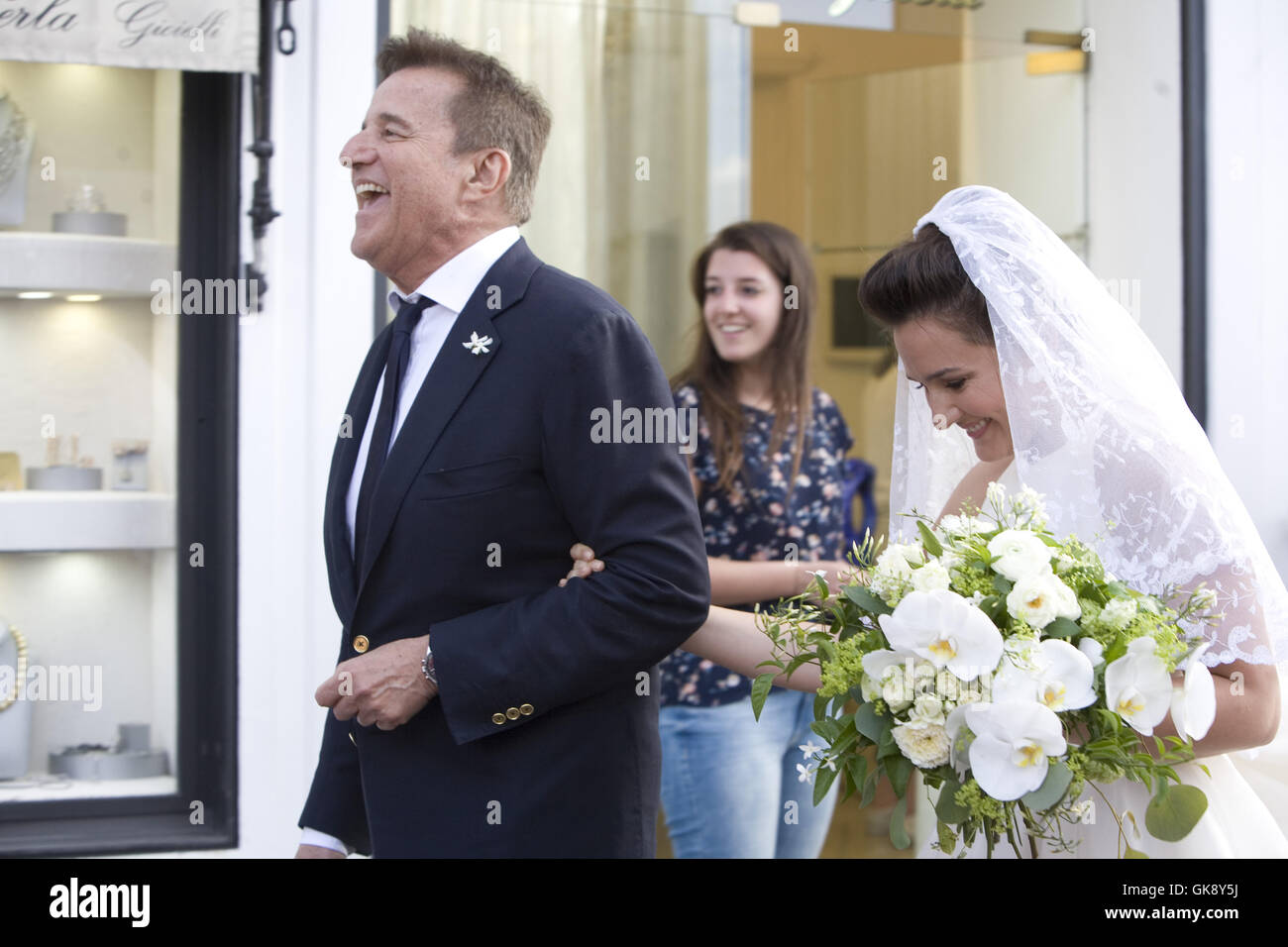The wedding of Italian actor/director Christian De Sica and Mariu De ...