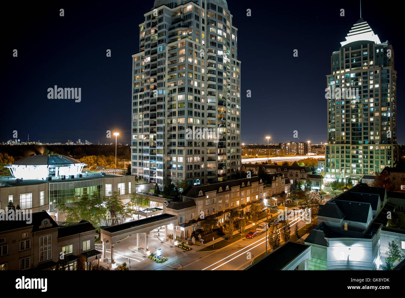 City night in the Fall Stock Photo - Alamy