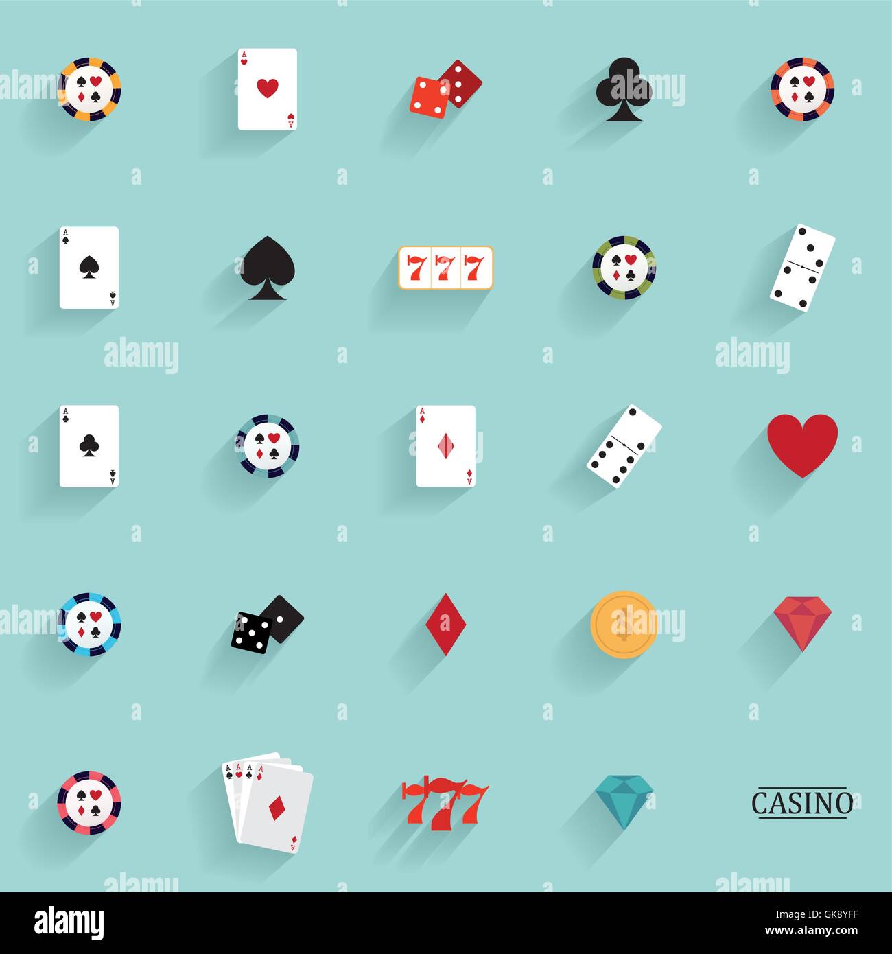 Abstract Casino Objects Stock Vector Image & Art - Alamy