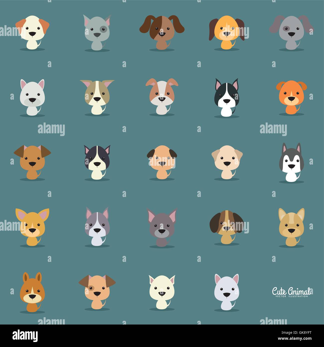 Cute Cartoon dogS Stock Vector Image & Art - Alamy